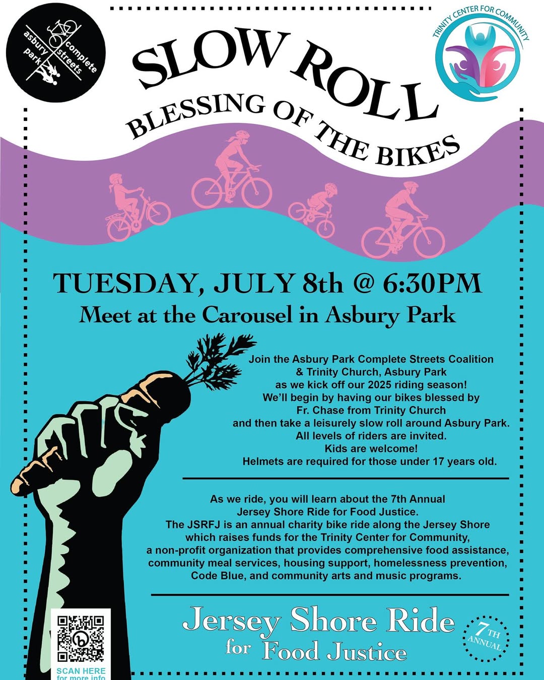 Asbury Park Slow Roll Bike Ride and Blessing of Bikes - Jersey Shore Scene